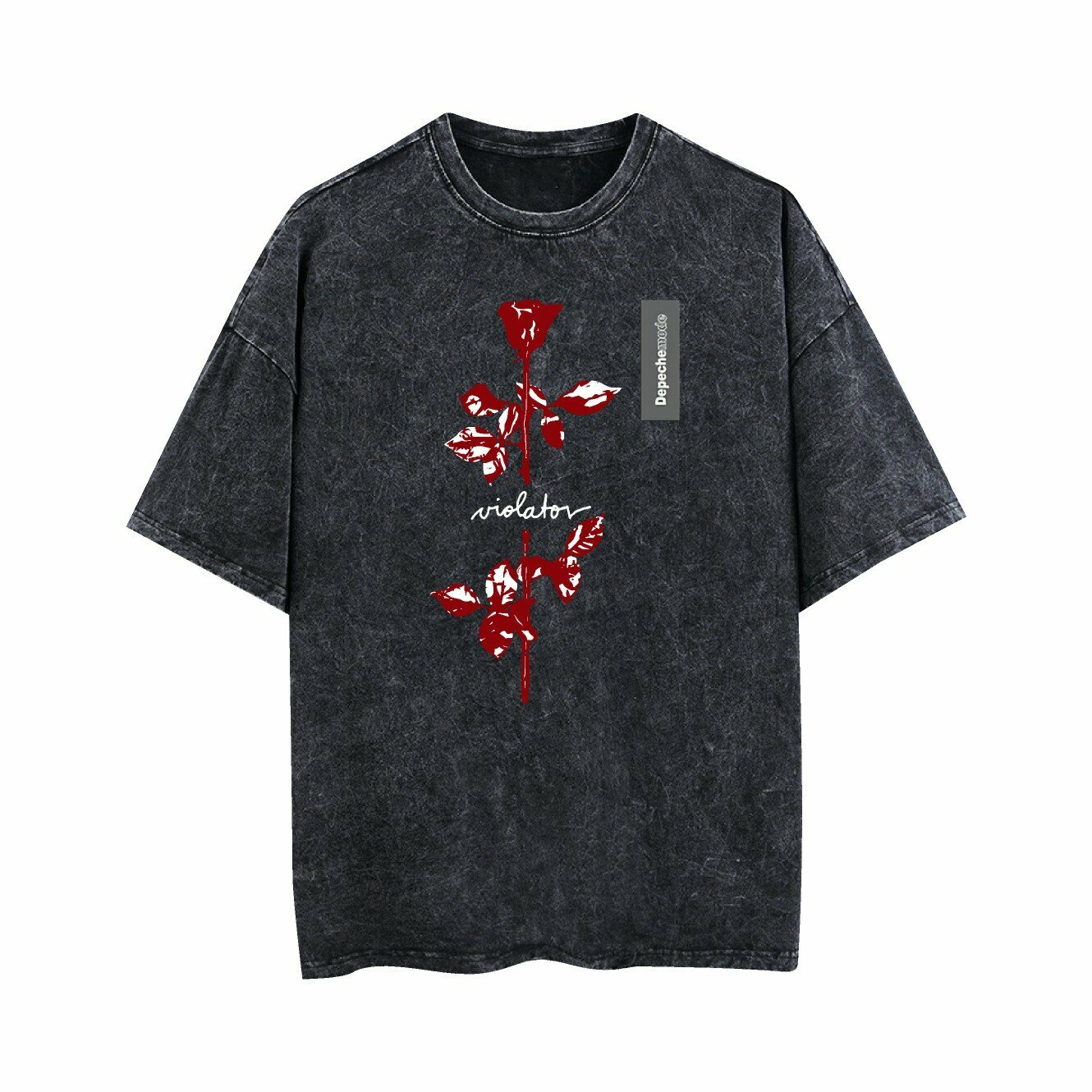 Ретро-футболка Depeche Mode Violator Черный ретро-костюм с коротким рукавом