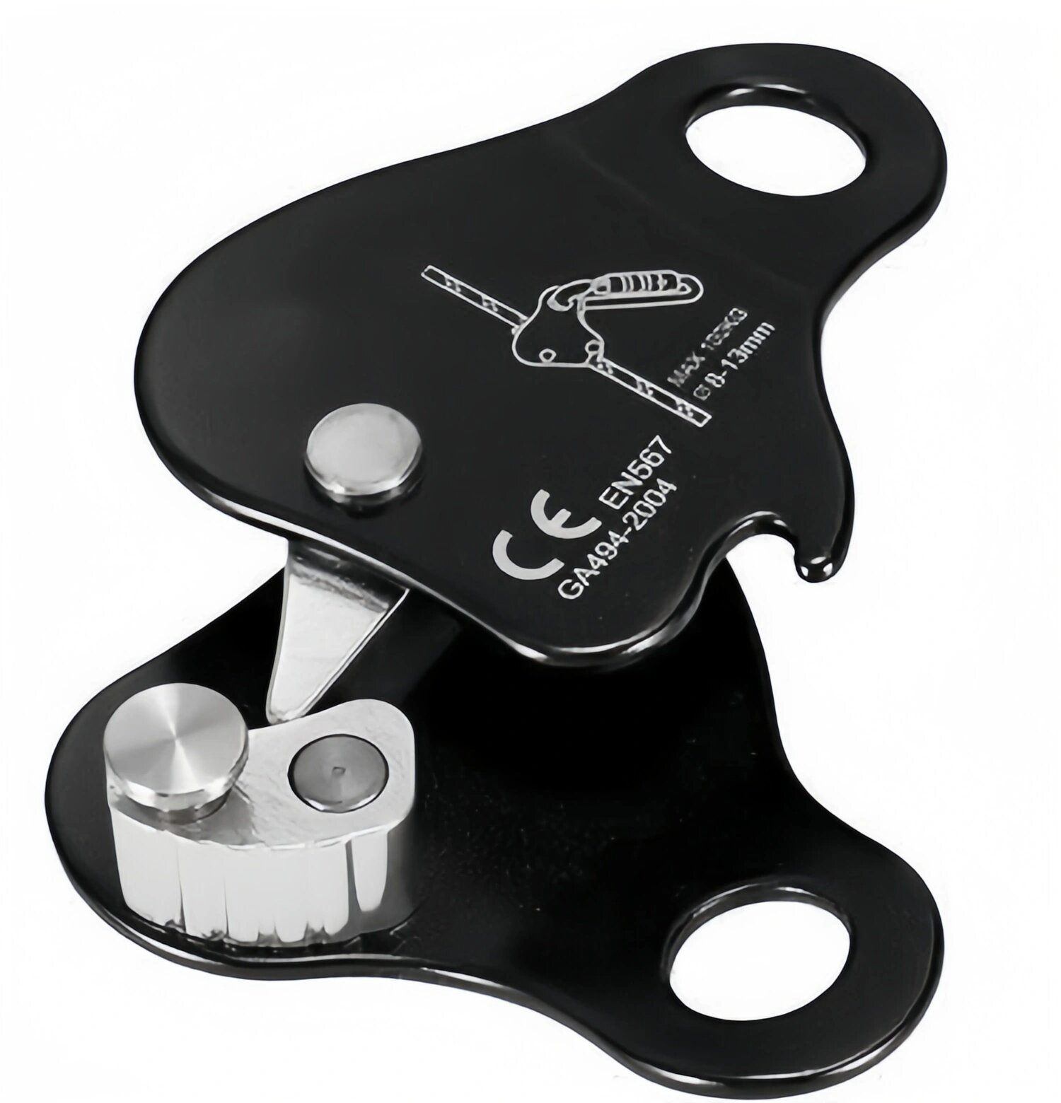 Страховочный зажим "Капля", для гладкостволов, стальной, черный