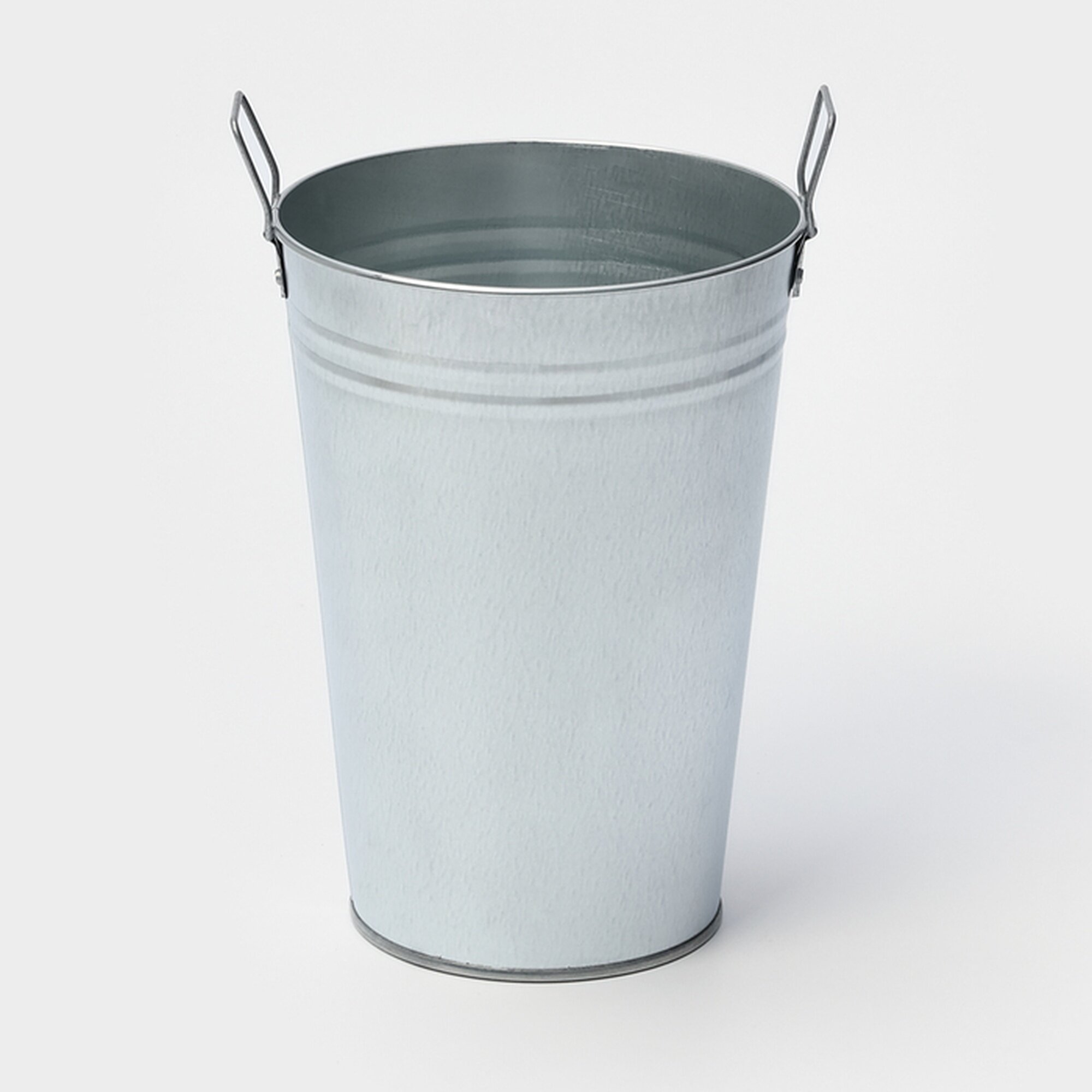 Вазон оцинкованный с ручками, напольный 7 л, d=21 см, h=29 см, ГОСТ