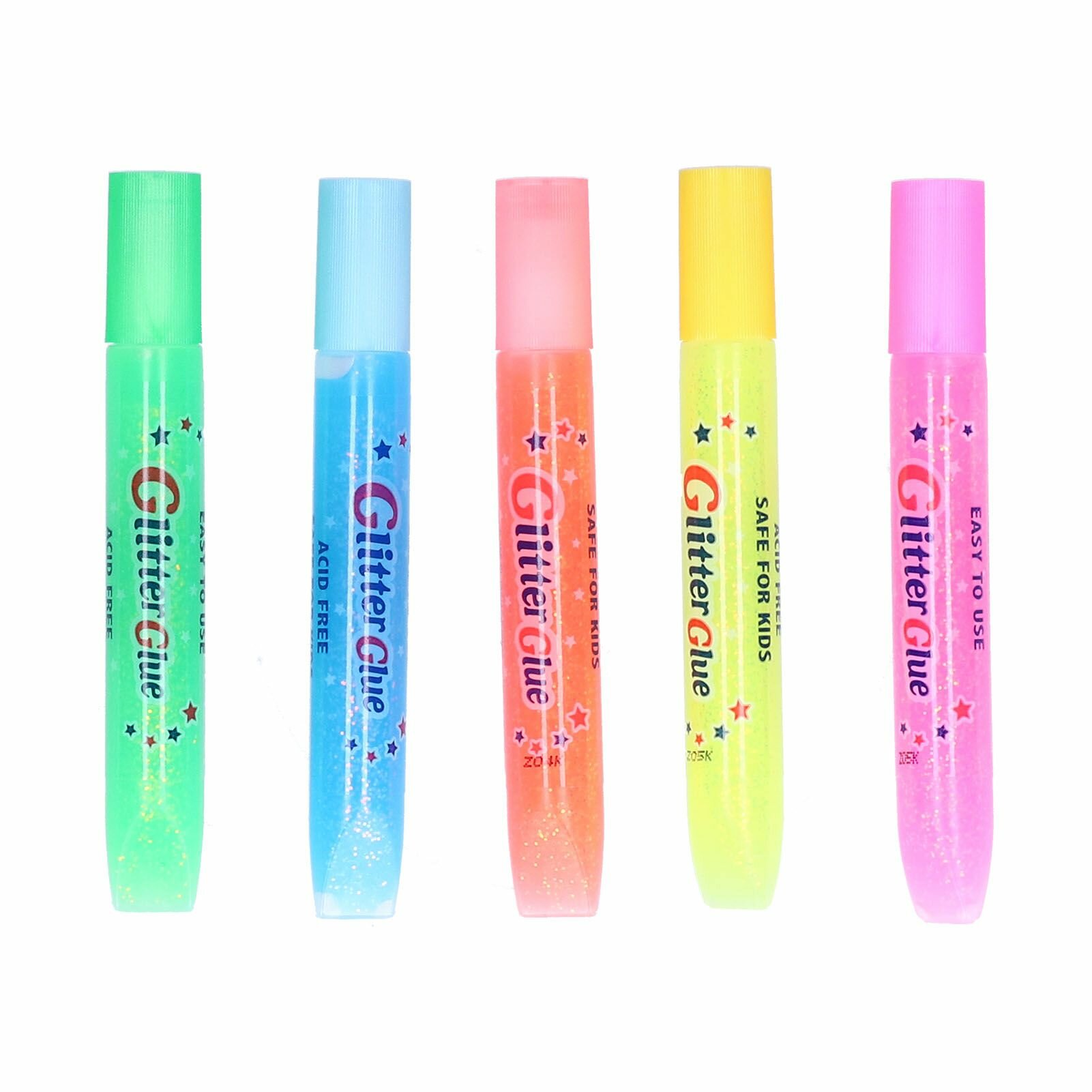 Блестящий клей 5 шт (неон, для детского творчества)