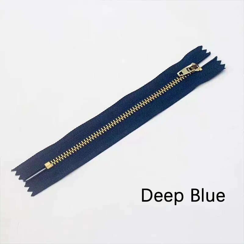 Набор молний для джинсов 5 шт черный/синий 10/13/15/18 см Темно-синий, deep blue 5pcs, 18cm
