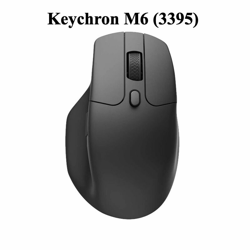Keychron M6 Wireless Optical Mouse, PixArt3395 (1 тыс. Гц) /эргономичный и легкий вес 78 г / поддерживает частоту 2,4 ГГц, Bluetooth и USB-соединение