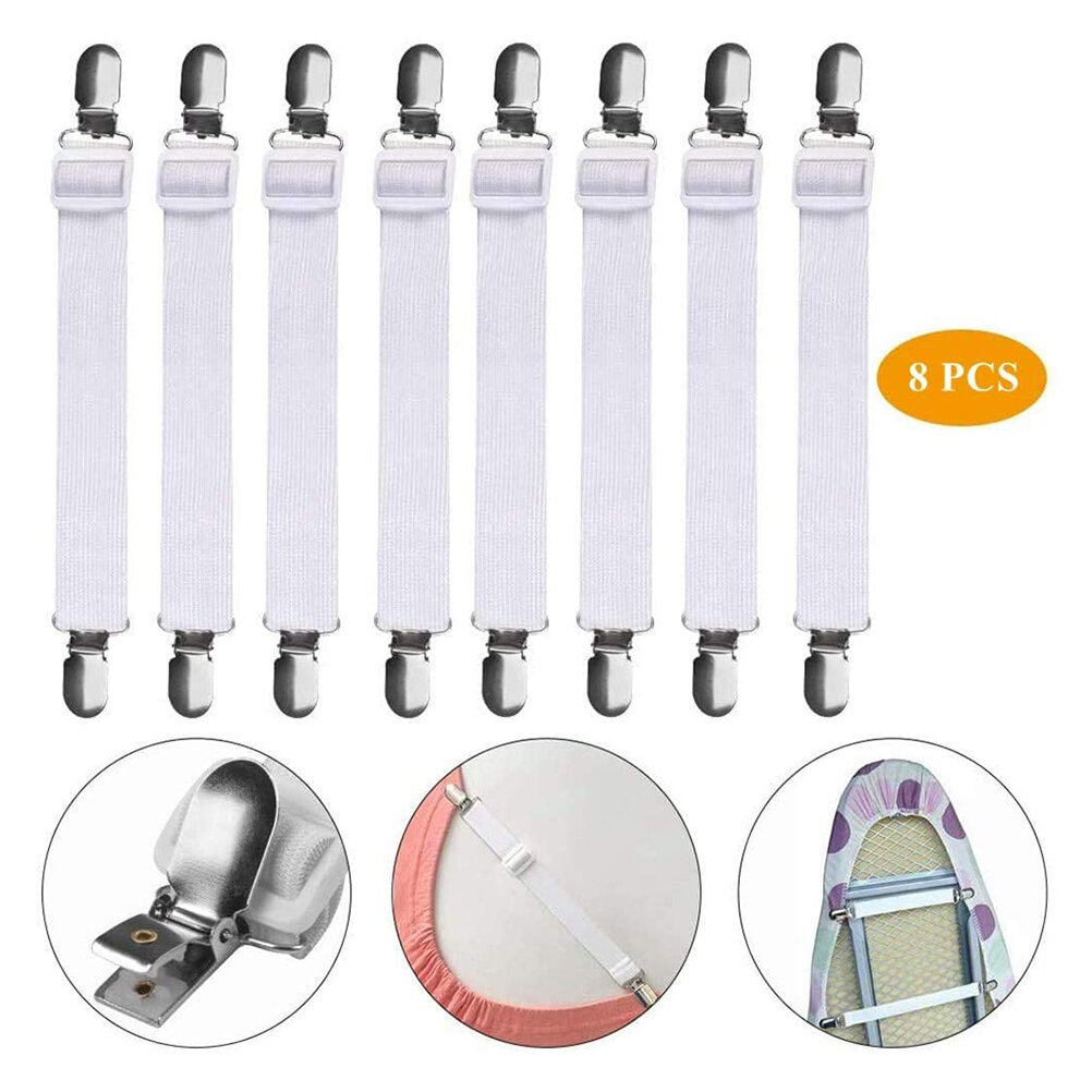 8 шт. зажим для простыни регулируемый зажим для подтяжек матраса эластичный держатель для кровати крепежные ремни для простыней чехлы для диванов