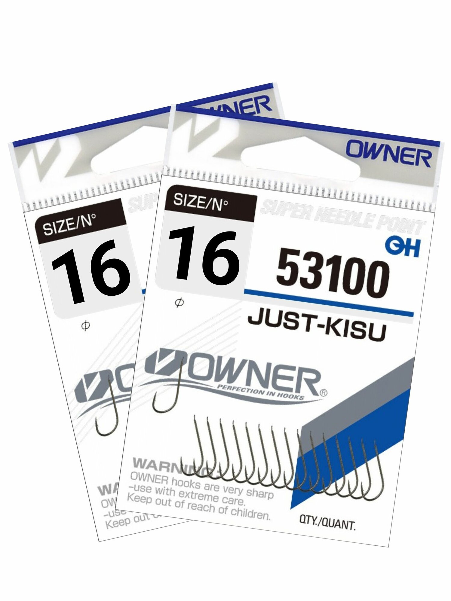 OWNER Крючок Just Kisu brown №16 16шт 2 упаковки