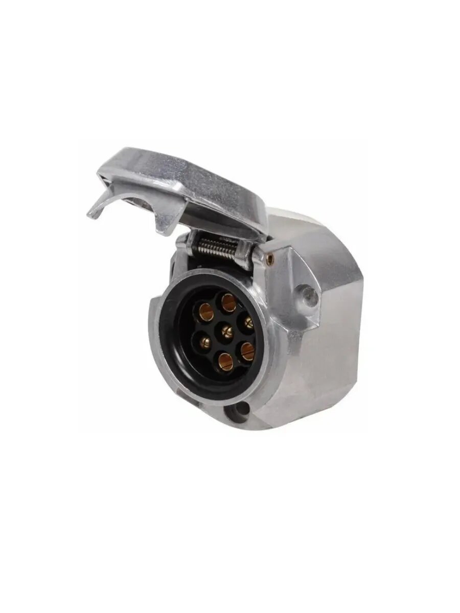 Розетка фаркопа 12В, 7 контактов, металл
