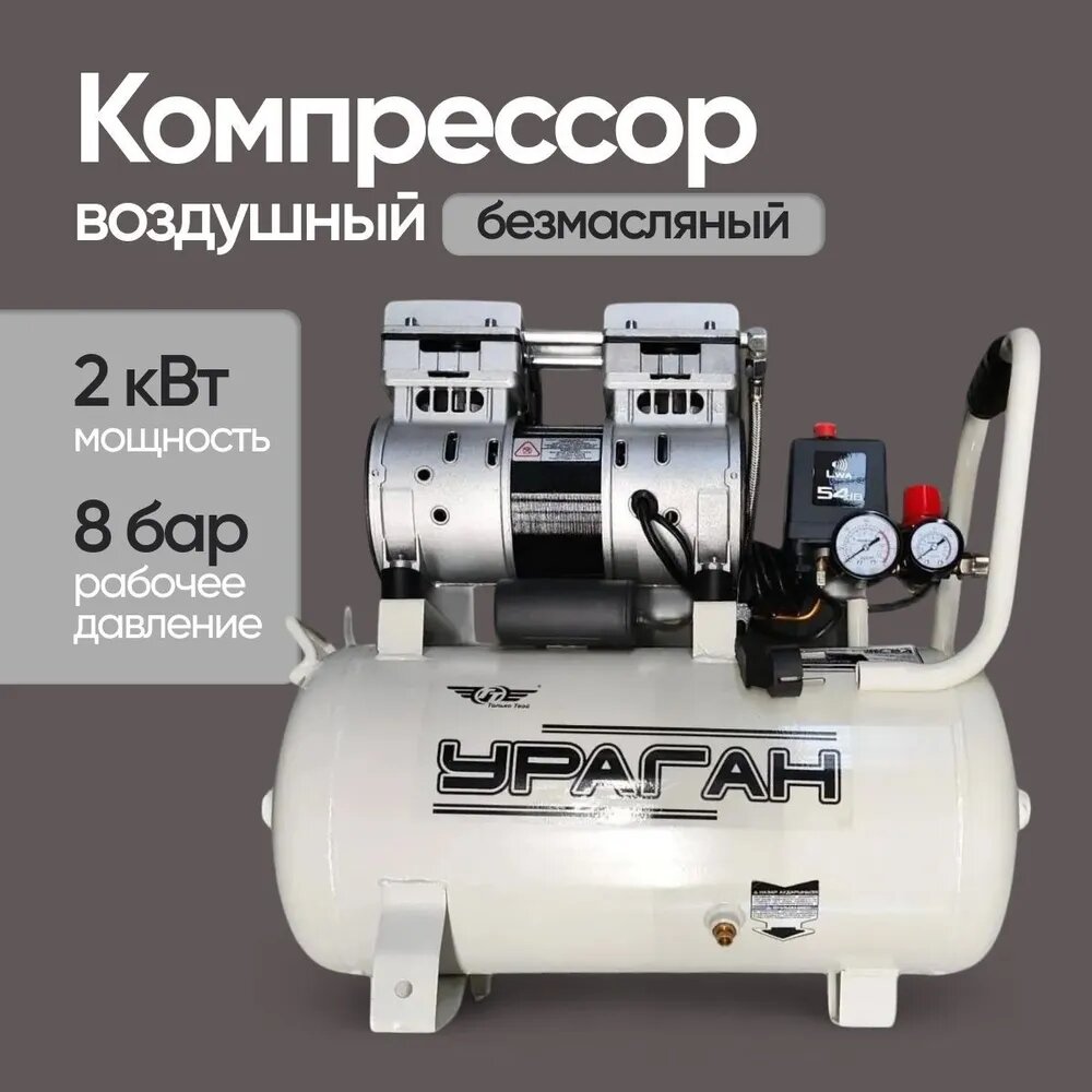 Компрессор воздушный Total Tools TT БВК-24, поршневой, безмаслянный, 24л, 2кВт