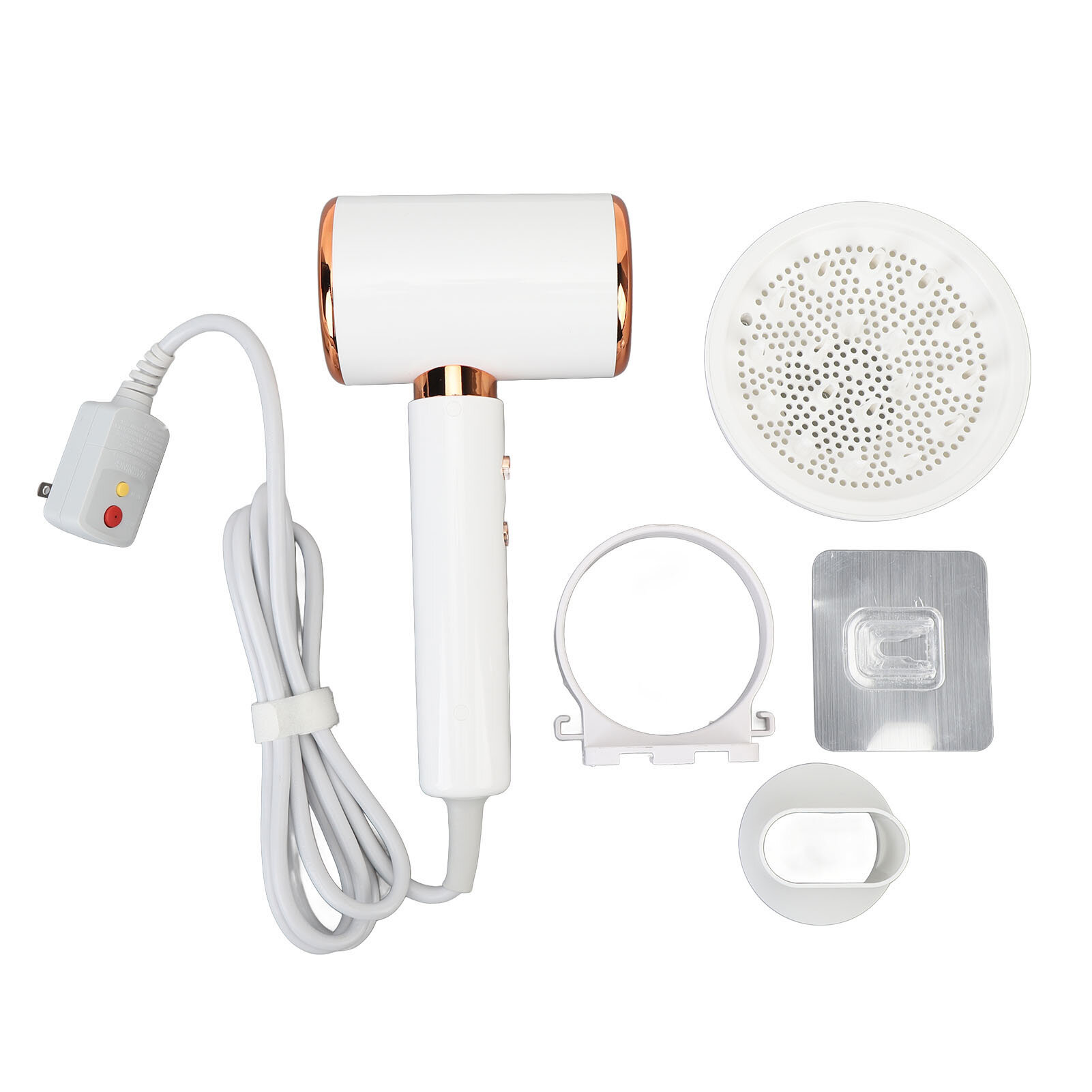 Ионный фен 1400 Вт, 20000 об/мин, с диффузором, белый