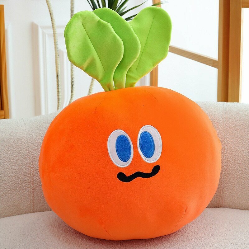 Carrot plush toy stuffed animal with soft pp cotton for kids room decor