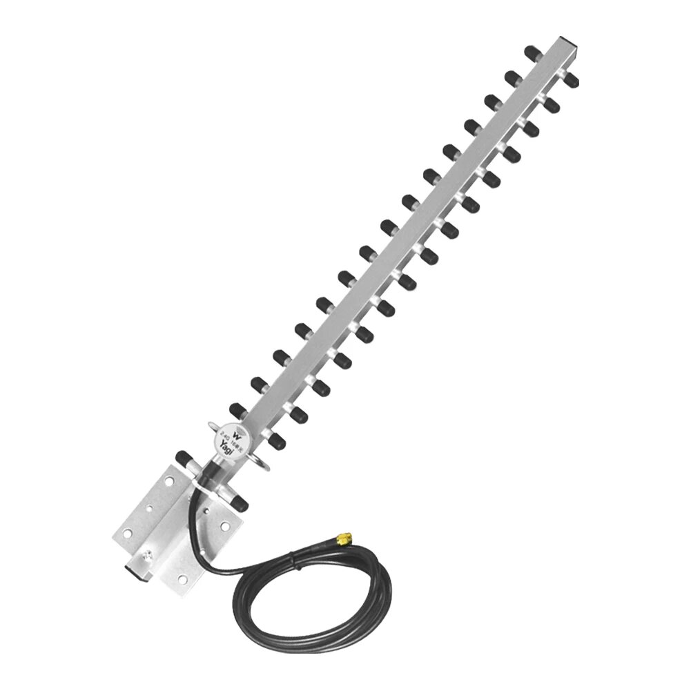 25dBi Уличная антенна Yagi WiFi с высоким коэффициентом усиления 2,4G 2400-2500 МГц LTE-направленная антенна с кабелями 1,5 м SMA Мужской усилитель фонового сигнала