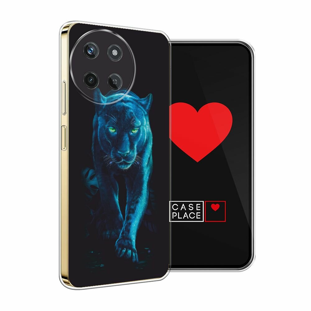 Чехол на Realme 11 4G / Реалми 11 4G с принтом "Пантера в лунном свете" — фото 1