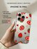 Чехол на Apple iPhone 16 Pro / Айфон 16 Про с принтом "Heart strawberries 2 - 14...