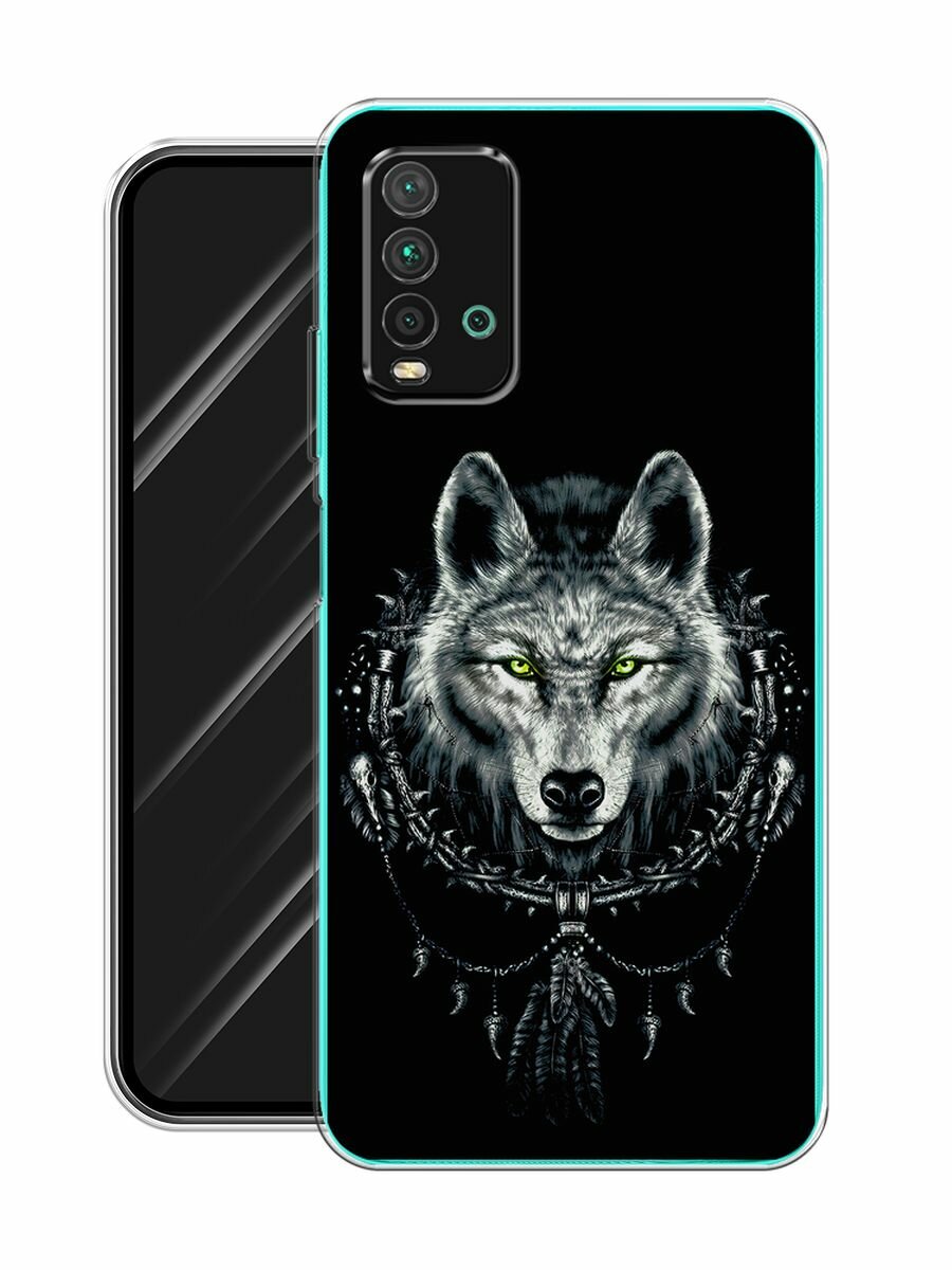 Чехол на Xiaomi Redmi 9T / Сяоми Редми 9Т с принтом "Волк оберег" — фото 1