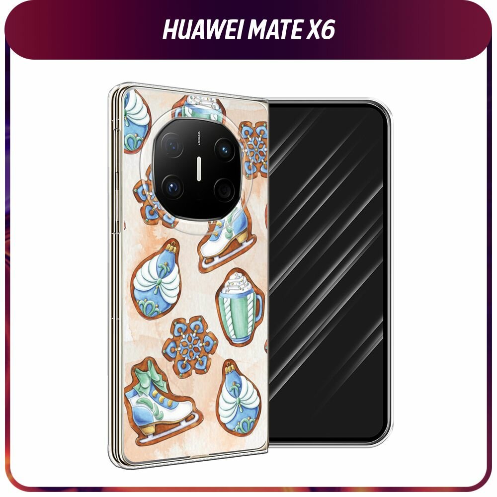 Чехол на Huawei Mate X6 / Хуавей Мате X6 с принтом Зимнее печенье