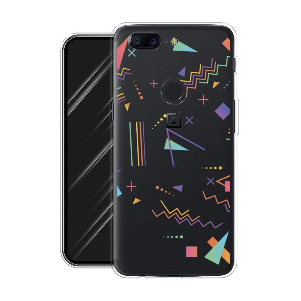Чехол на OnePlus 5T / ВанПлюс 5Т с принтом Случайный порядок, прозрачный — фото 1