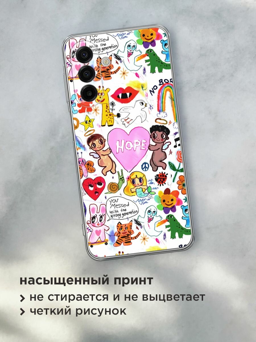 Чехол на Samsung Galaxy A17 / Самсунг А17 с принтом "Милые рисунки" — фото 1