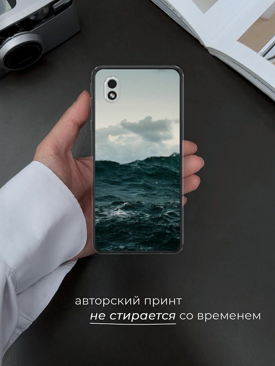 Чехол на Samsung Galaxy A01 Core / Самсунг Галакси А01 Core с принтом "Волны 11" — фото 1