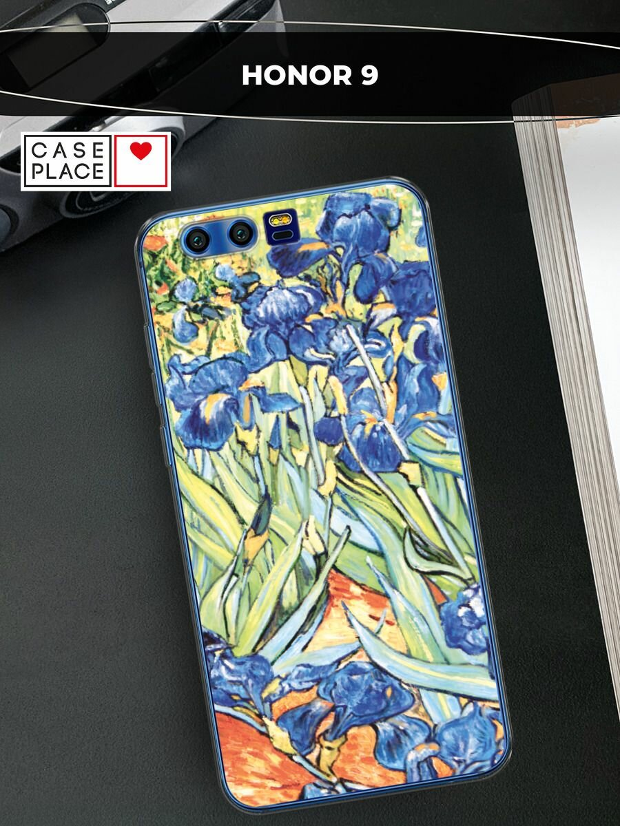 Силиконовый чехол на Honor 9 / Хонор 9 с принтом "Ирисы Ван Гог"