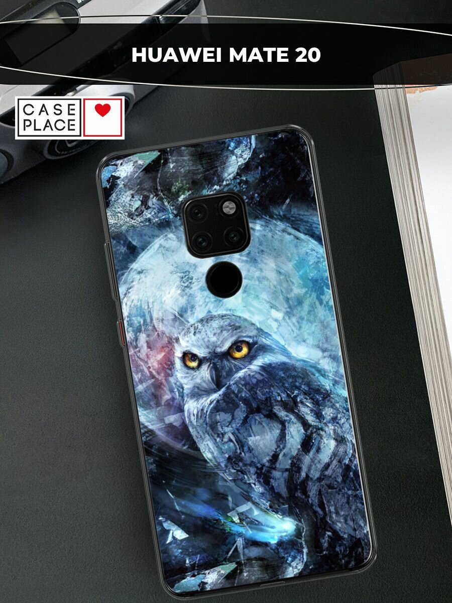 Чехол на Huawei Mate 20 / Хуавей Мате 20 с принтом "Сова арт 8"