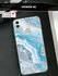 Чехол на Honor 8C / Хонор 8С с принтом "Нежно-голубой мрамор"