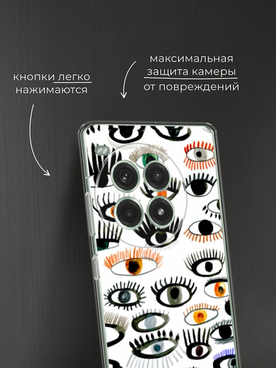 Чехол на OnePlus Ace 3 Pro / Ван Плас Эйс 3 Про с принтом "Глаза акварель" — фото 1