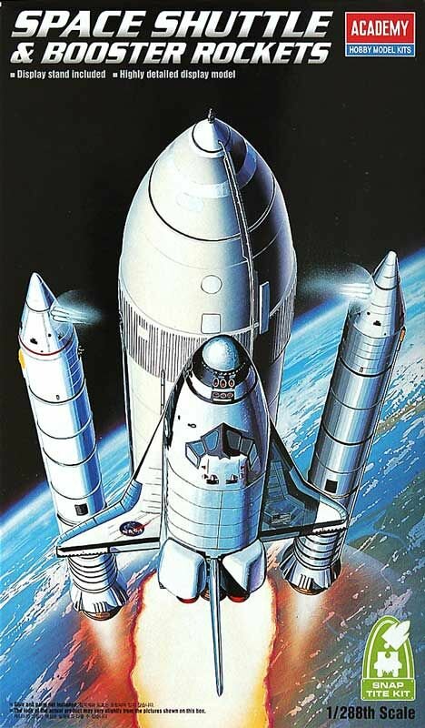 Academy 12707 1/288 Космический шаттл с бустером (Пластиковый набор моделей)