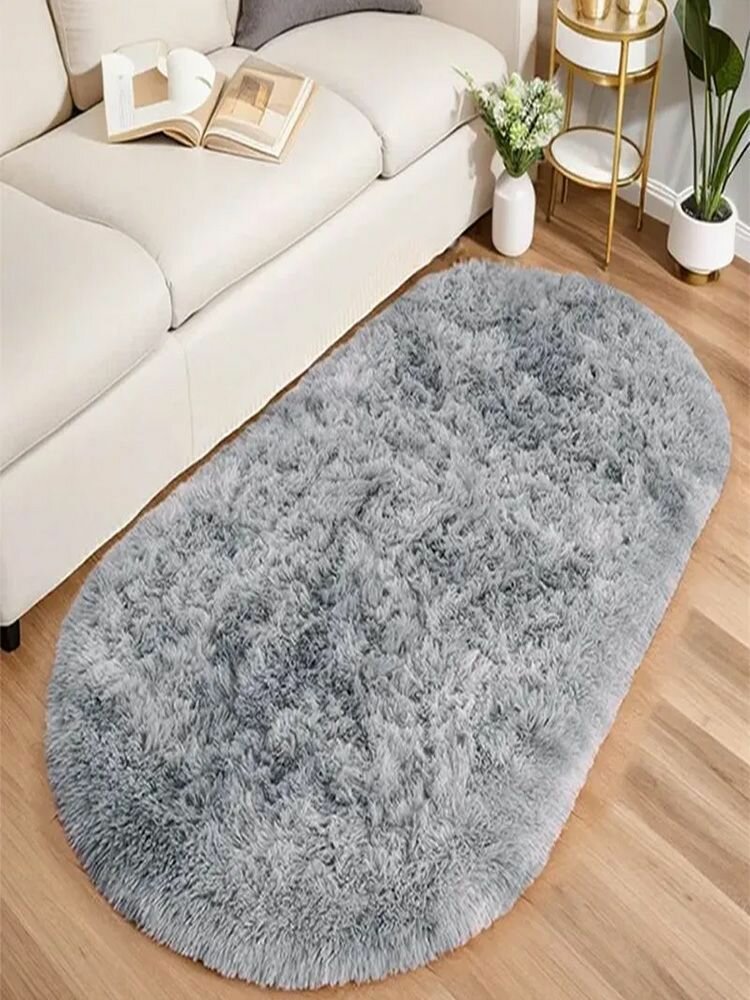 Ковер с длинным ворсом на пол,120X200CM Мягкий, уютный и пушистый, с нескользящей основой, может использоваться в спальнях, гостиных и детских комнатах