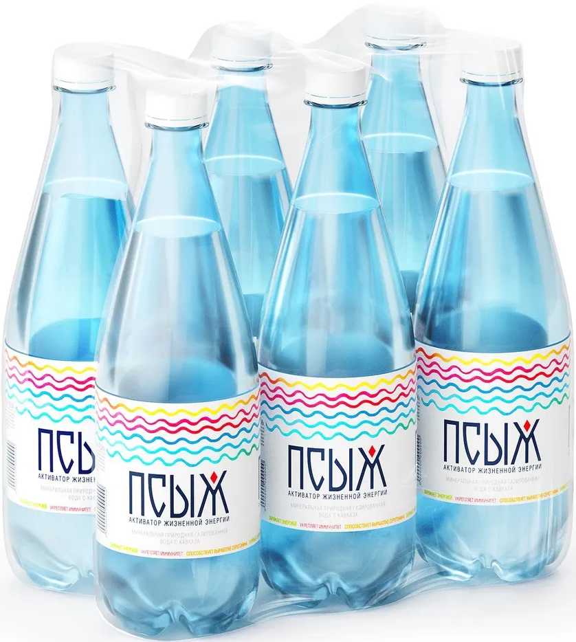 Псыж Архыз газ 1л./6шт. Псыж Вода минеральная Производство - Россия