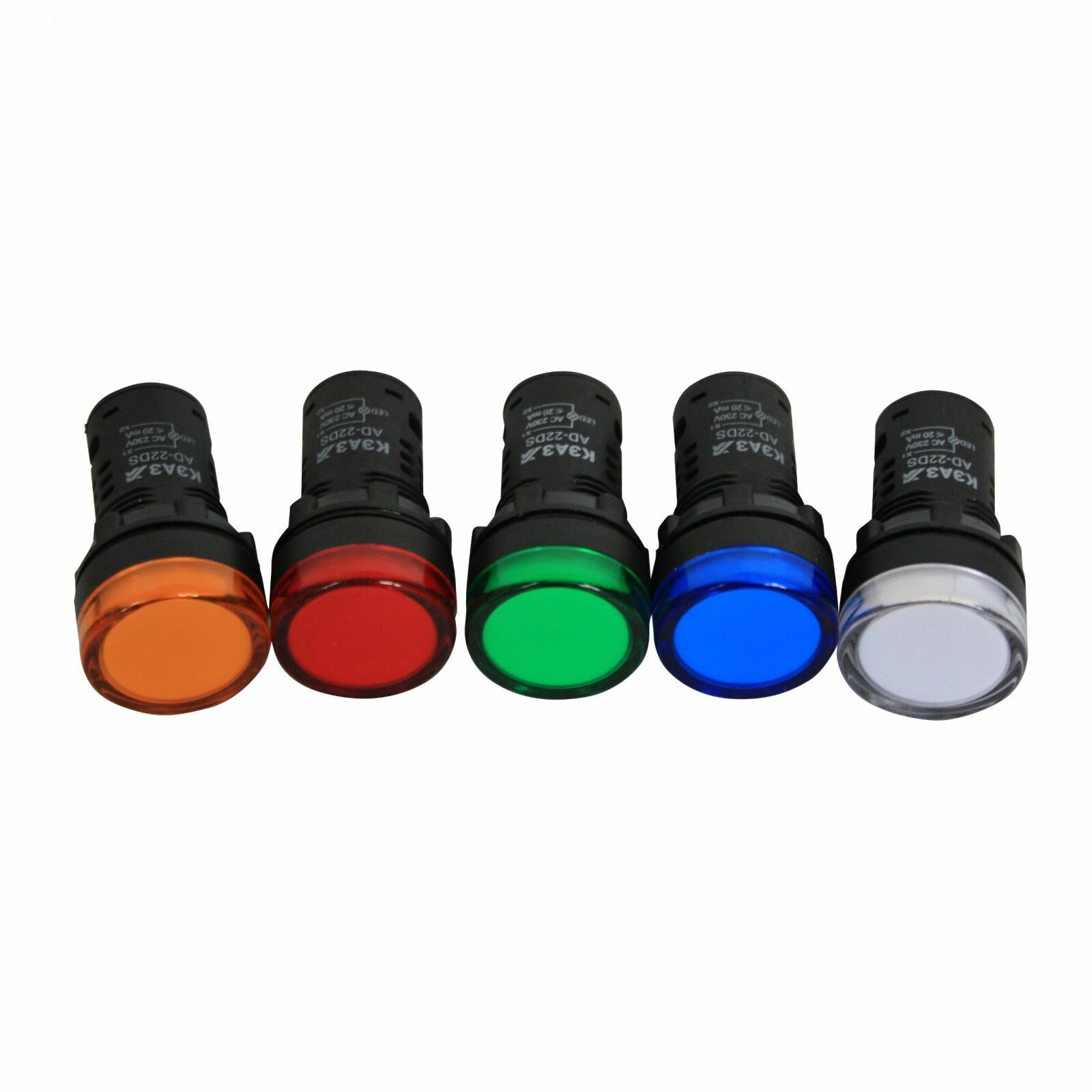 Лампа сигнальная КЭАЗ LED матрица, диаметр 22 мм, 230В, зеленая