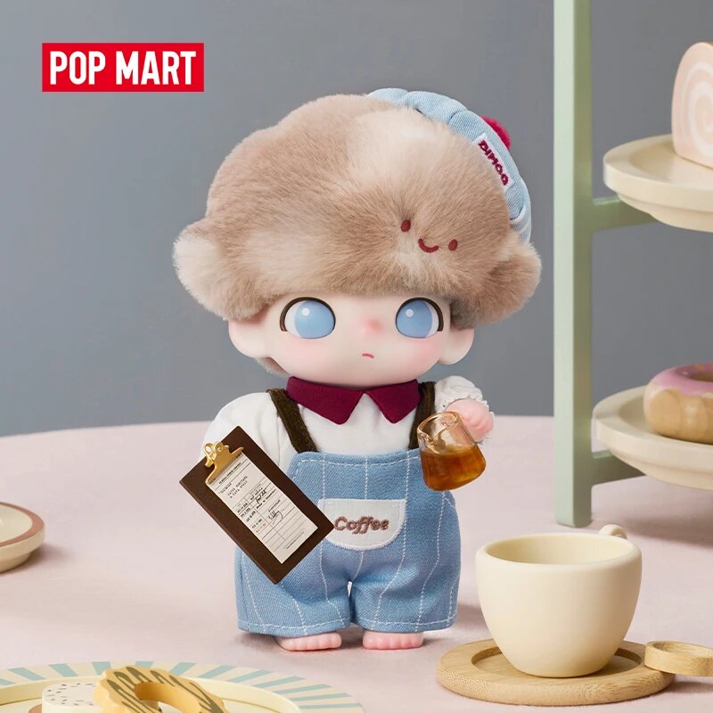 POP MART DIMOO Crush on Coffee Series — виниловый плюшевый блистерный пакет, ограниченное количество 2 шт. на заказ