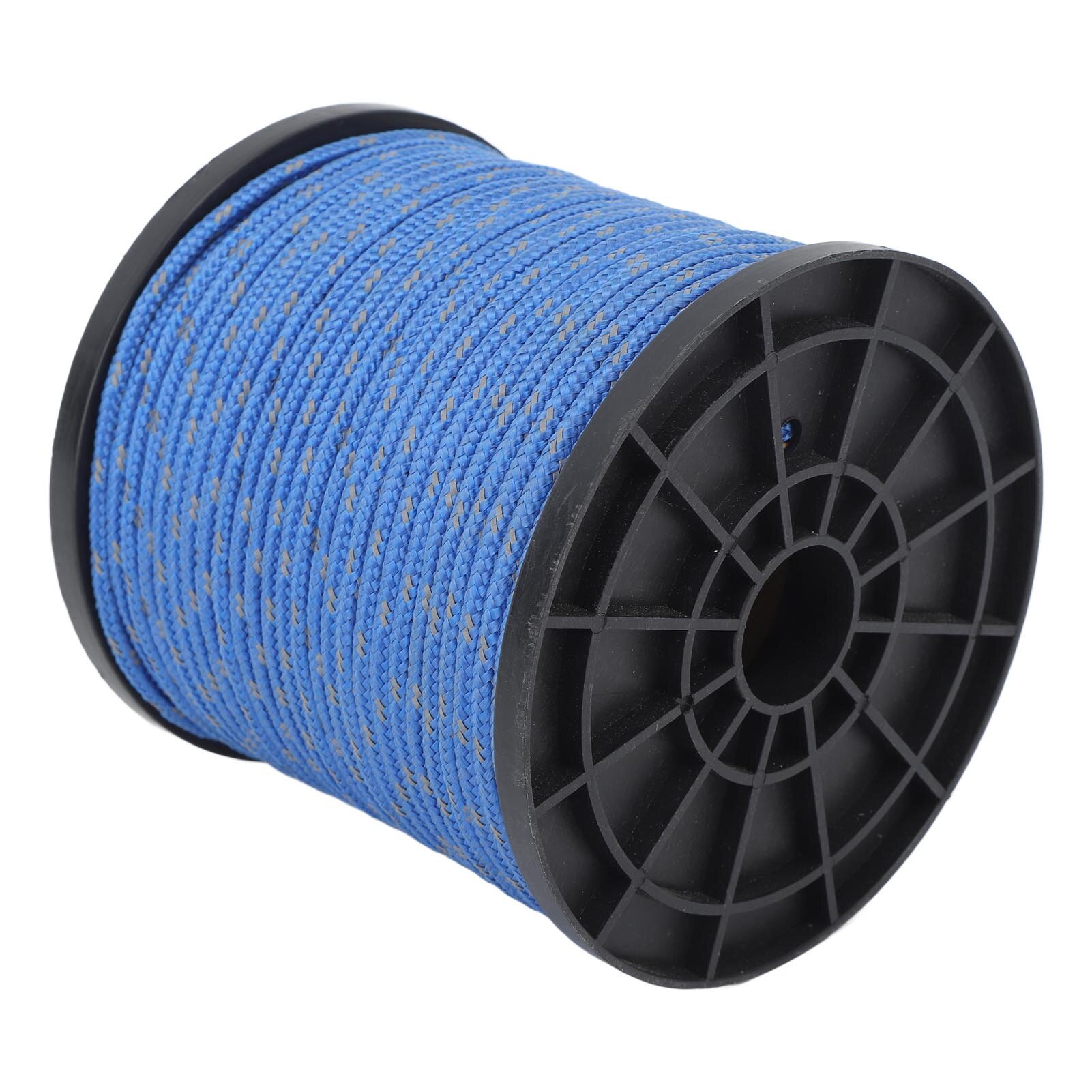 Отражающий кемпинговый канат с текстурированным плетением, 50 м, 4 мм, из полиэстера для путешествий и туризма, синий