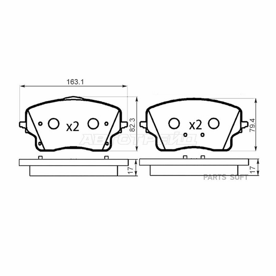 Колодки тормозные (Спереди) Geely Monjaro 21- SAT ST-28-0215 | цена за 1 шт
