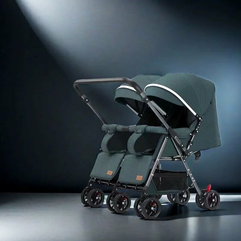 Коляска для двойни, могут сидеть или лежать, легкие и складные