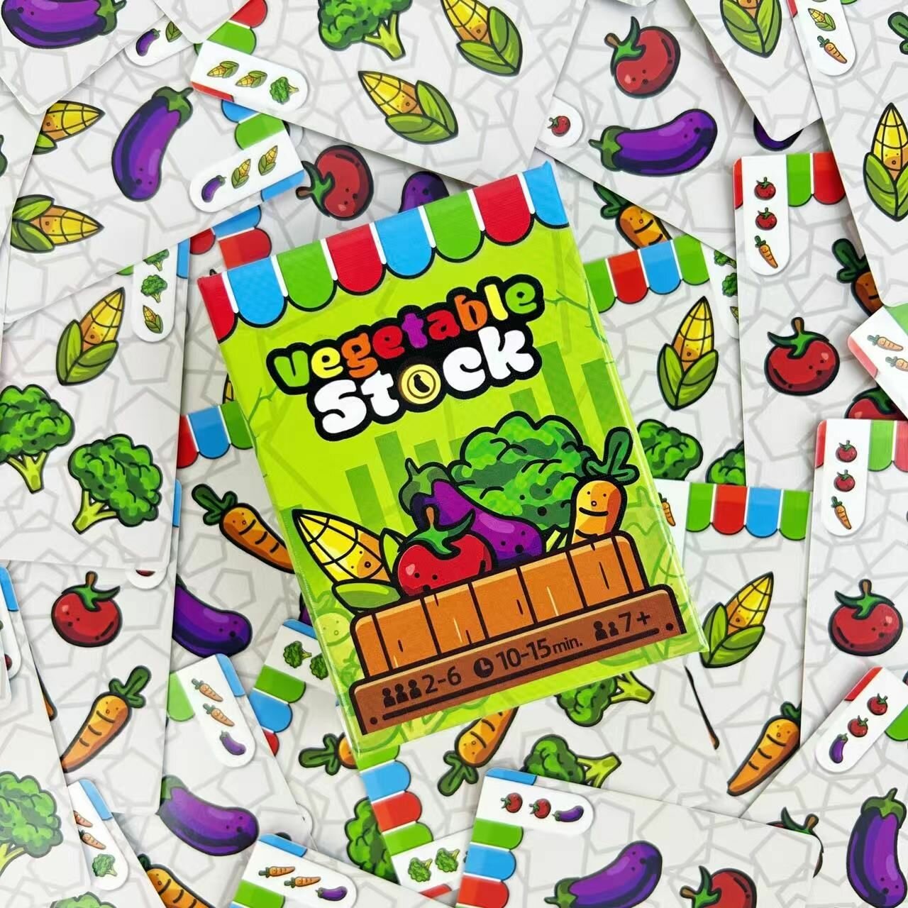 Настольная игра: Vegetable Stock (бывш. Small Farmer) Простая Карточная Экономика Овощей (2-6 игроков, 15-20 мин)