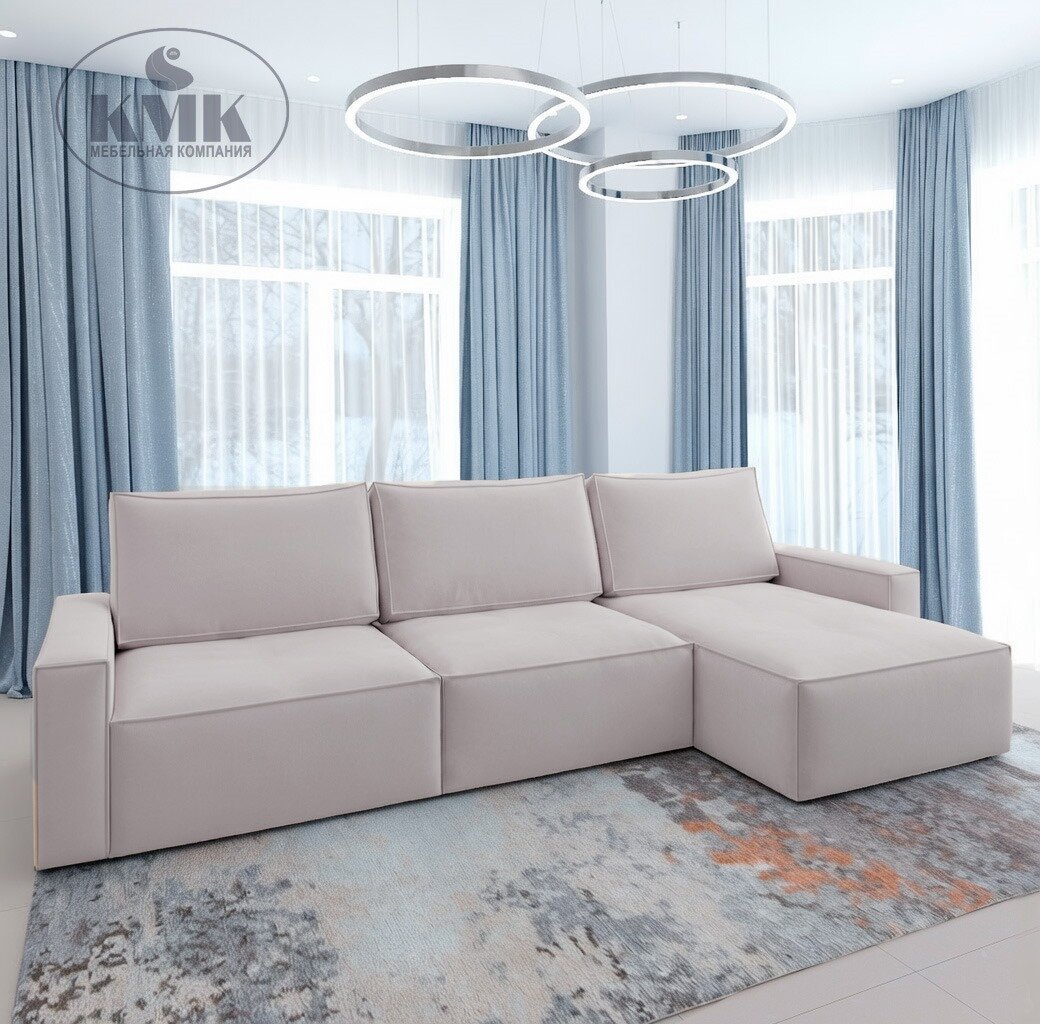 Диван угловой большой, диван кровать ортопедический с блоком независимых пружин и ящиками