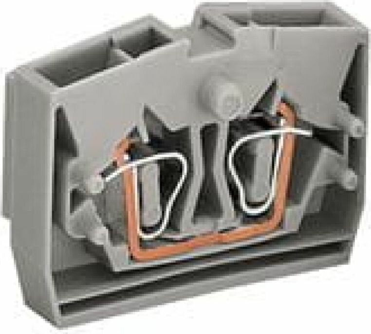 Клеммник WAGO 264-326 Клеммная колодка на DIN рейку центральная часть оранжевая 2 вывода 28 AWG 12 AWG 2.5 мм- 1шт