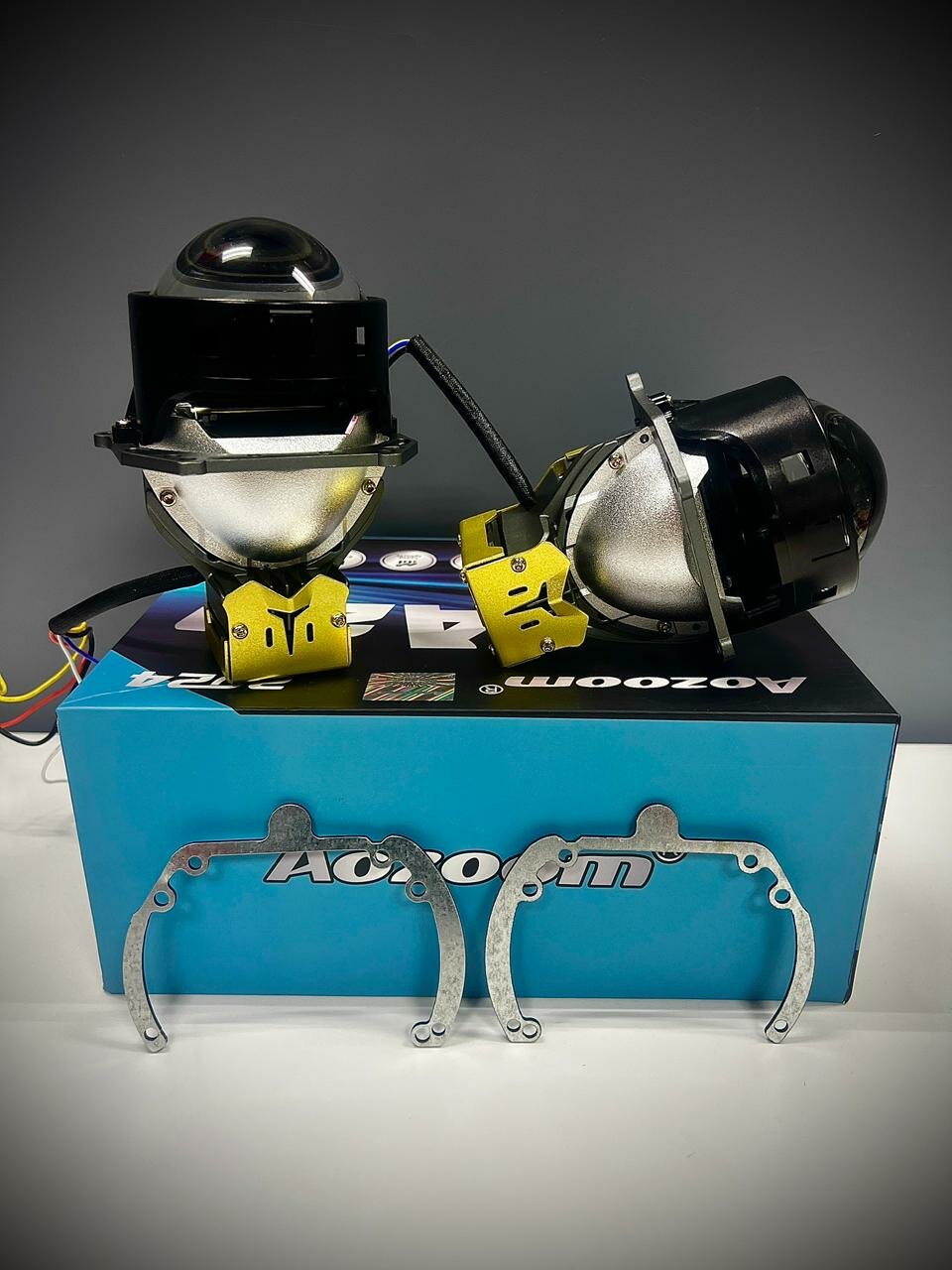 Светодиодные линзы оригинальный Aozoom A20 для Ford Mondeo 4 2006-2014 / 5500К, 53Вт / 70 Вт, / Настоящие Билед Biled Аозум на Форд Мондео