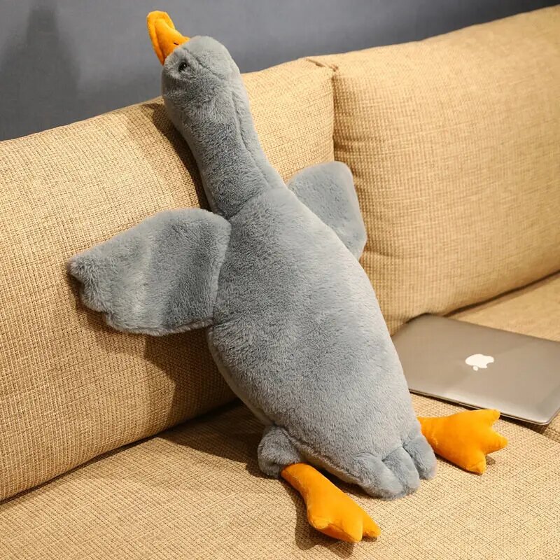 Большая желтая плюшевая игрушка-гусь PUKEYUE 50-190 см Серый, grey, 50cm