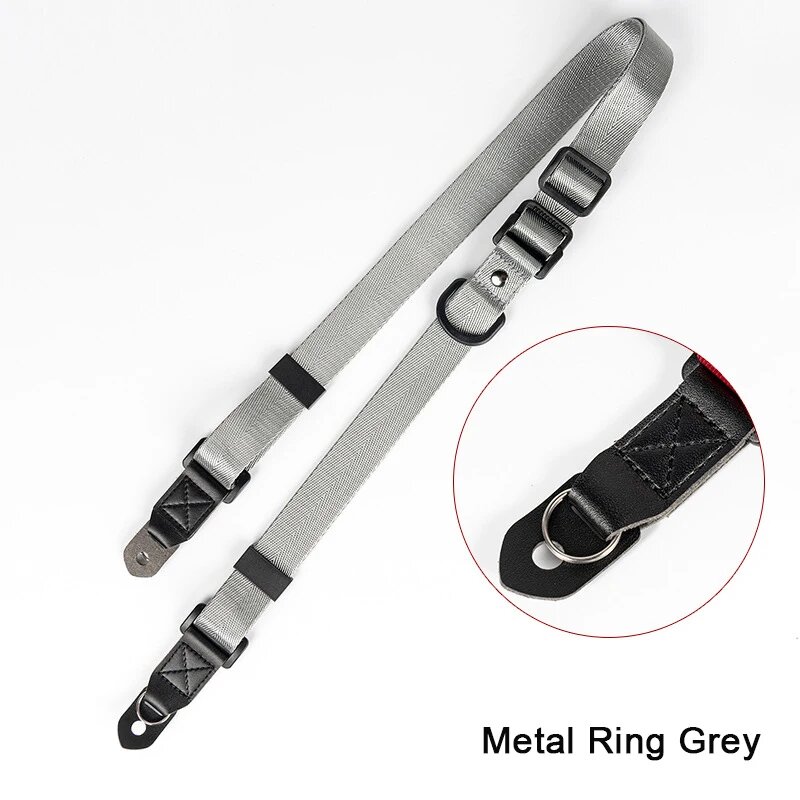 Ремешок для гитары серый Metal Ring Grey