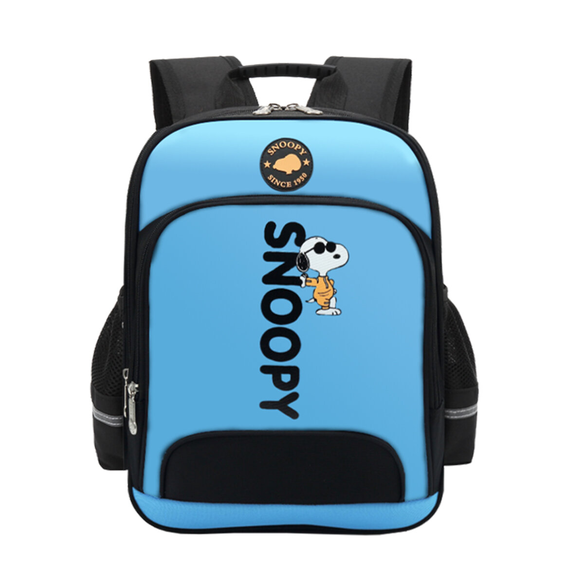 Школьный рюкзак детский SNOOPY из полиэстера, темно-синий/светло-синий/розовый, цвет: sky blue