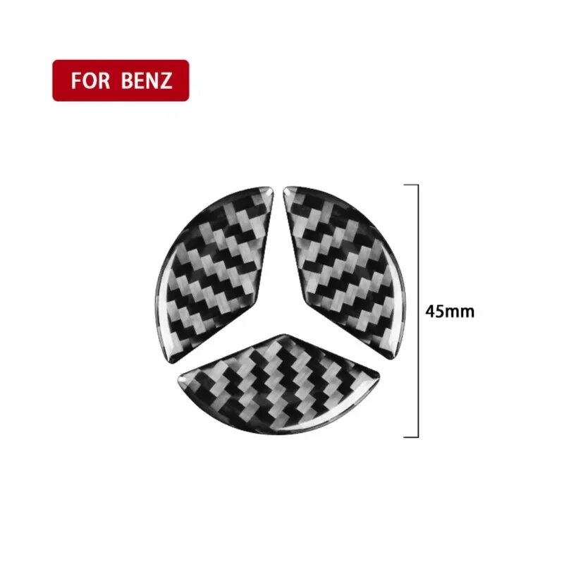 Наклейка на руль Benz, углеродное волокно, S