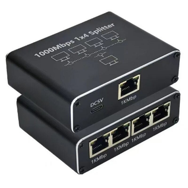 JABS Gigabit Ethernet разветвитель RJ45 1x4