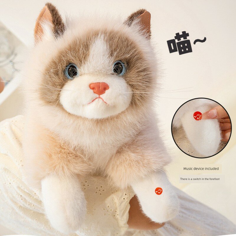 Милая реалистичная плюшевая кукла-кошка Рэгдолл, игрушка-кошка, подарок для подруги, лучшей подруги, ребенка, на день