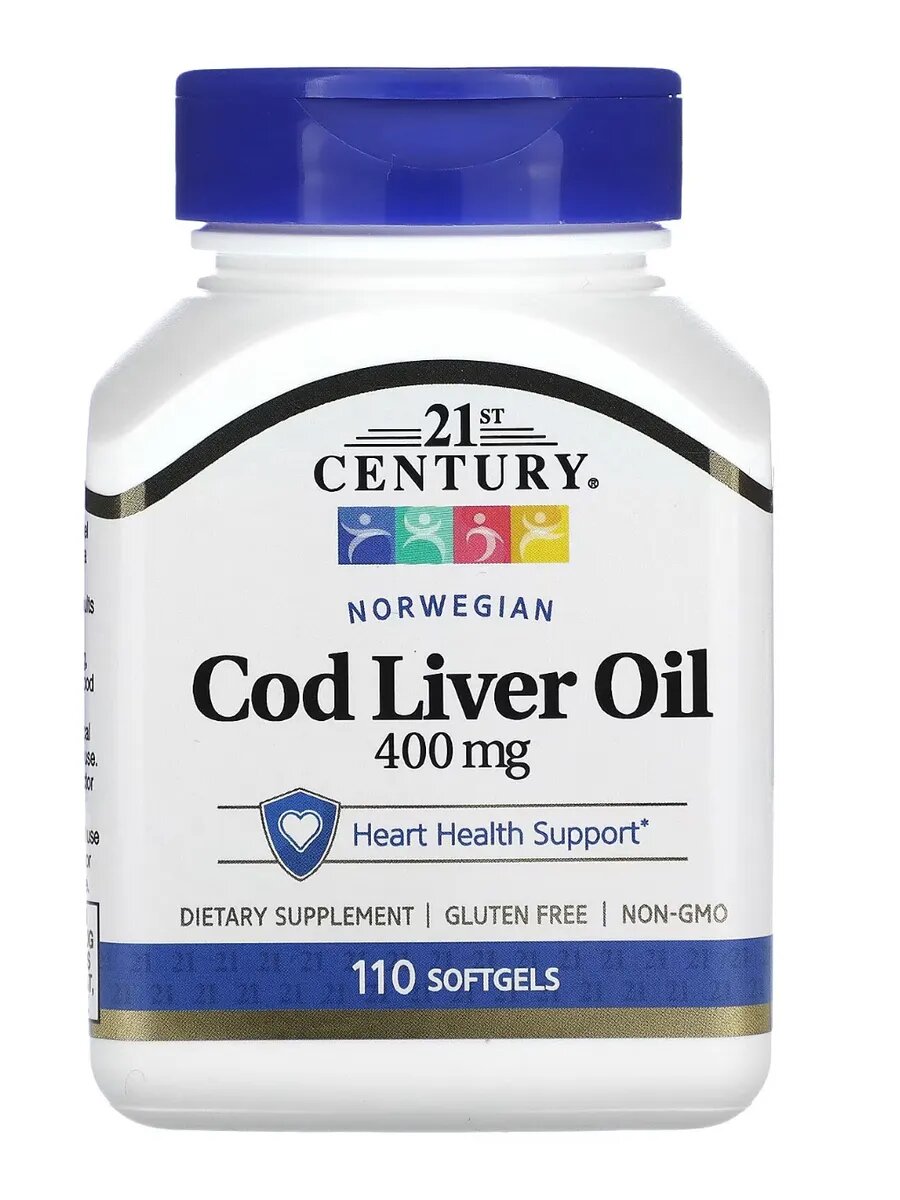 21st Century, Norwegian Cod Liver Oil, 110 Softgels