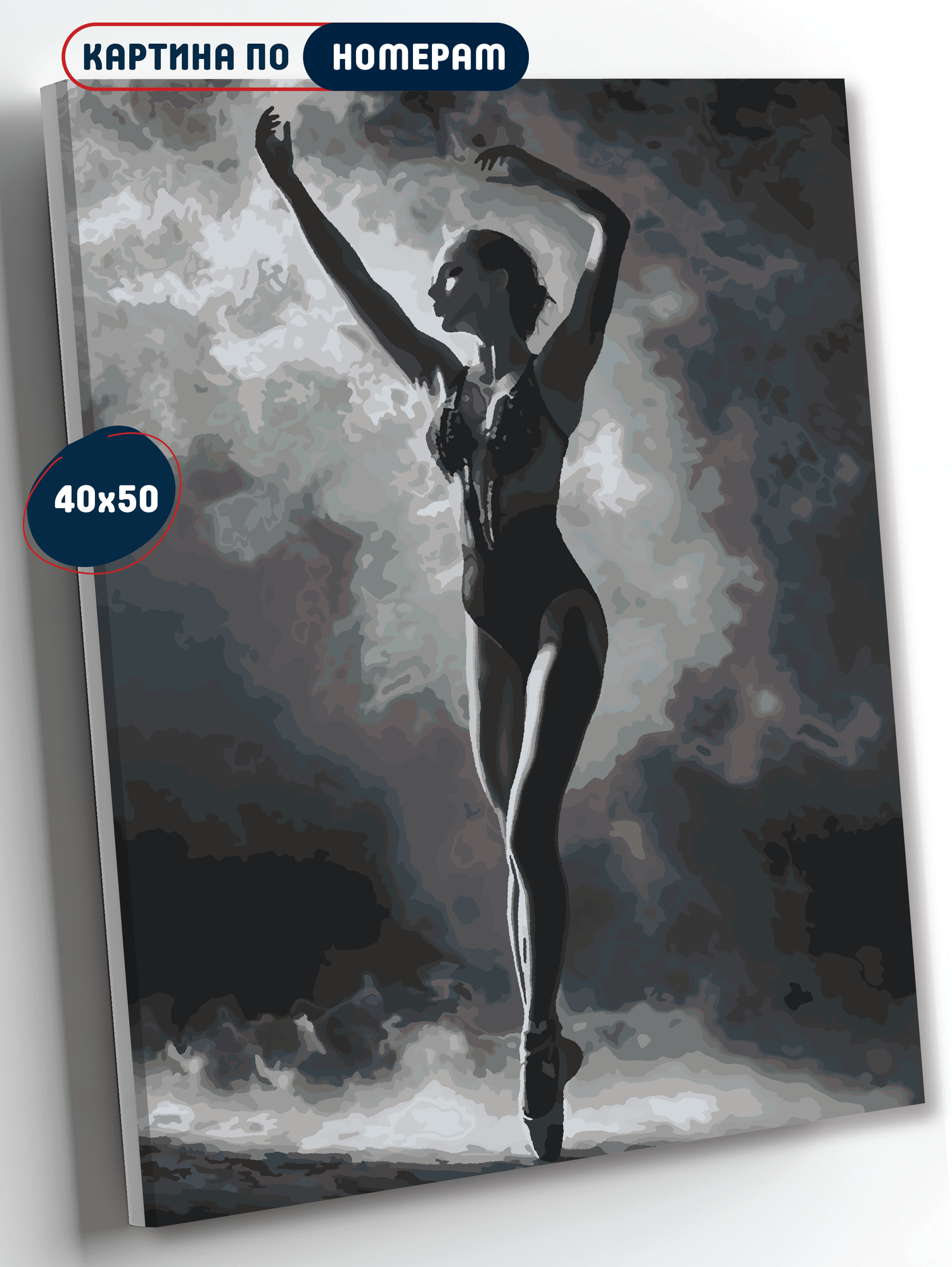 Картина по номерам "Танцовщица" Холст на подрамнике 40х50, набор для рисования