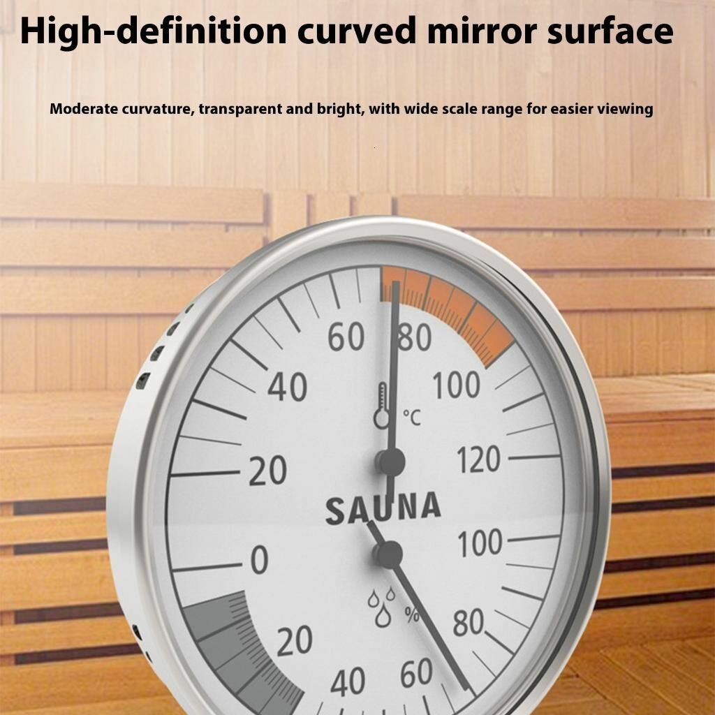 Механический гигрометр для сауны, настенный, с крупными шкалами для измерения температуры и влажности, - Гигрометр