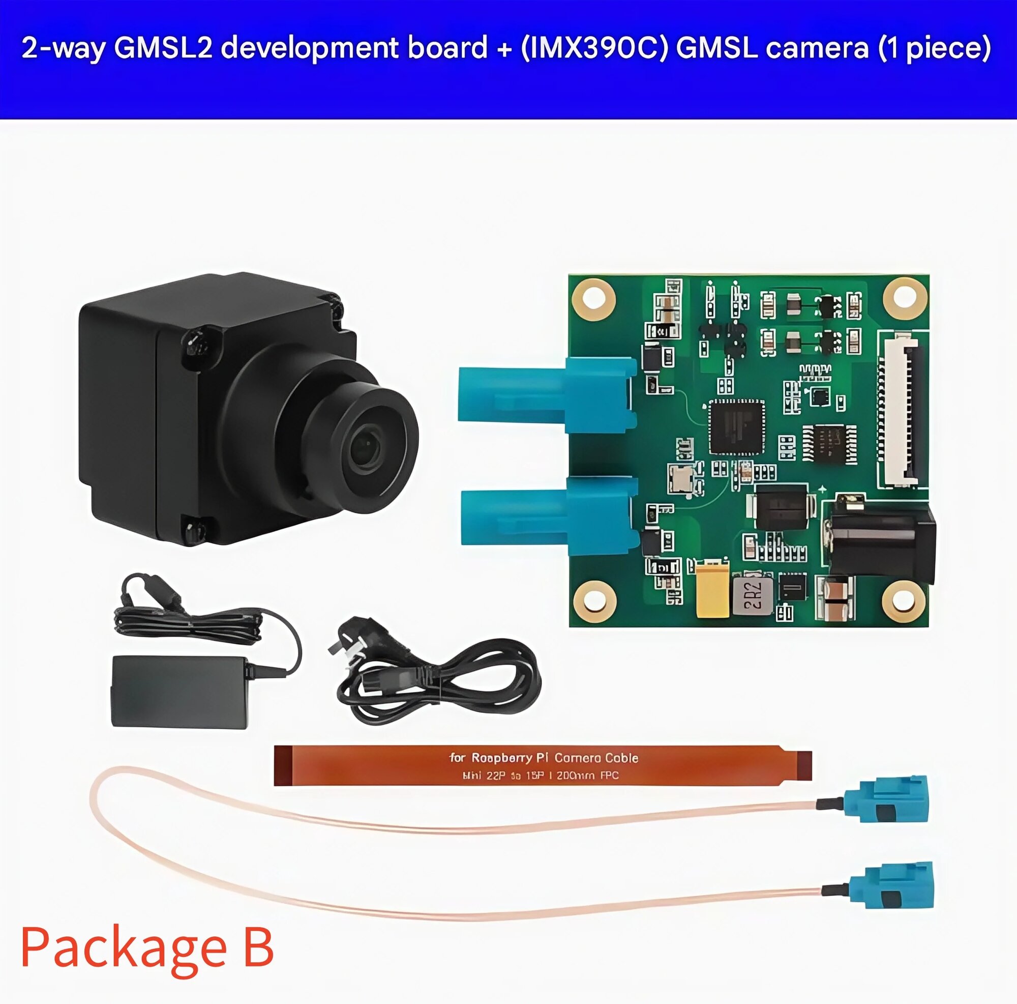 GMSL2 камера IMX390C + 2-way dev board (Package B)