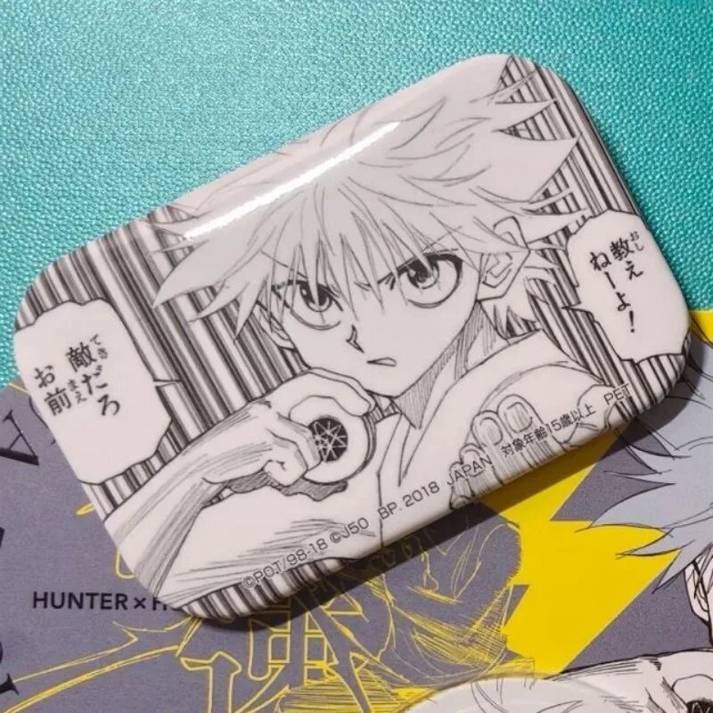 Значок Hunter X Hunter Killua, жесть, квадратная брошь, персонаж аниме, детский рюкзак, ювелирные изделия, модное пальто, значок на плечо, подарок
