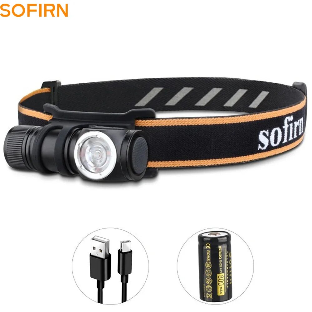 Налобный фонарь Sofirn HS10 TN-3535 90CRI LED, 1100 лм, перезаряжаемый через USB-C, 4000K