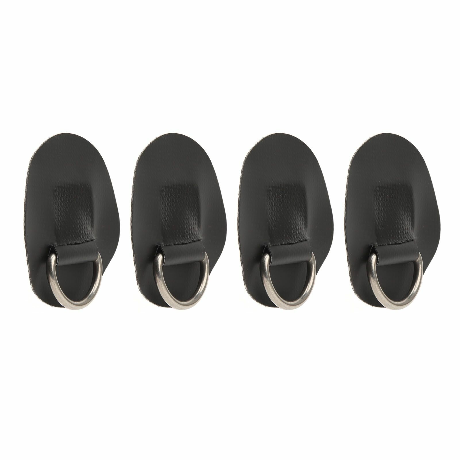4PCS Набор патчей с Д-кольцом из ПВХ и нержавеющей стали для надувных лодок, каяков, каное, серфбордов, однослойные, круглой формы, черного цвета, вес 47g, аксессуары для надувных каяков