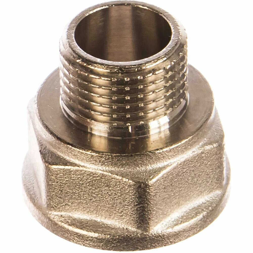 Латунный переход PRO AQUA Н/В резьбовой 1/2 x 3/4 08-M15-F20xb
